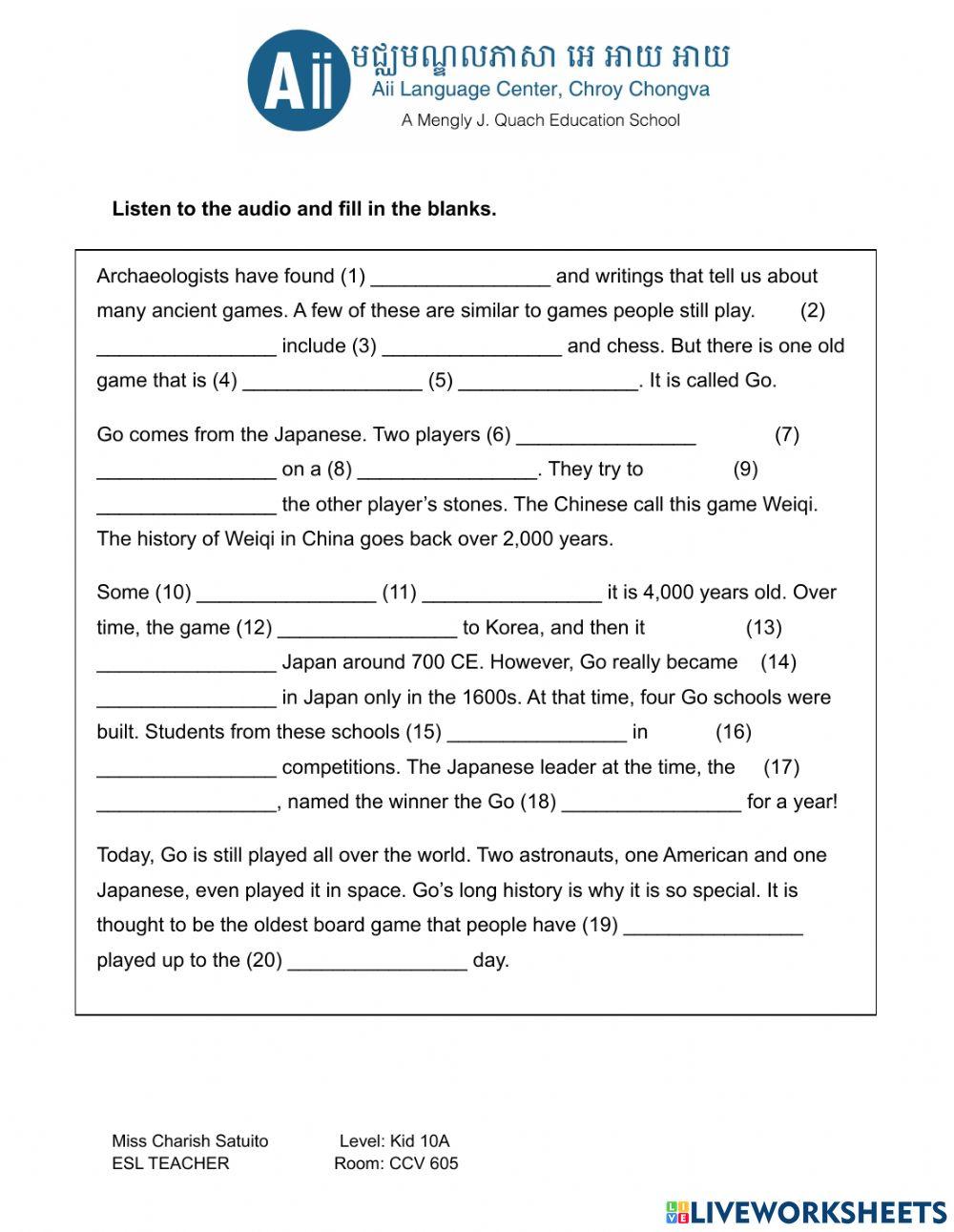 Quiz 2 activity for Grade 10 | Live Worksheets