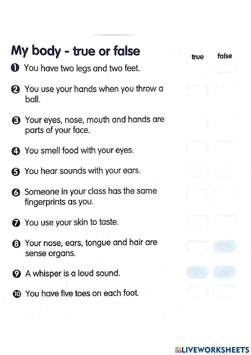 TRUE OR FALSE - MY BODY PART 4172668 | Tcr_Har | Live