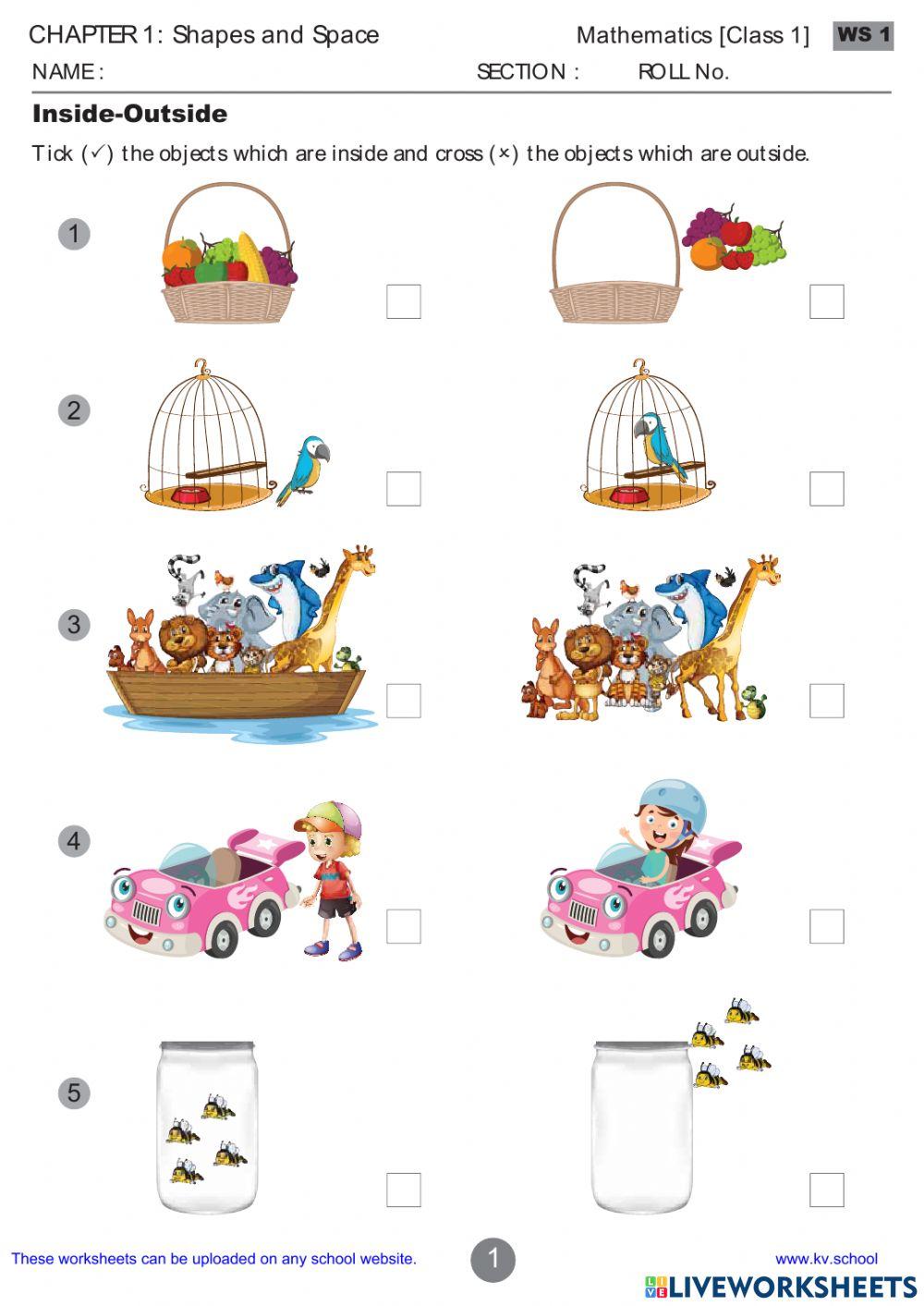 Shapes and Space online exercise | Live Worksheets