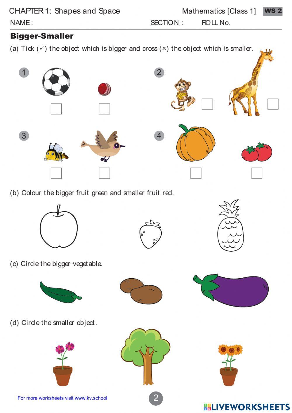 Shapes and Space online exercise | Live Worksheets