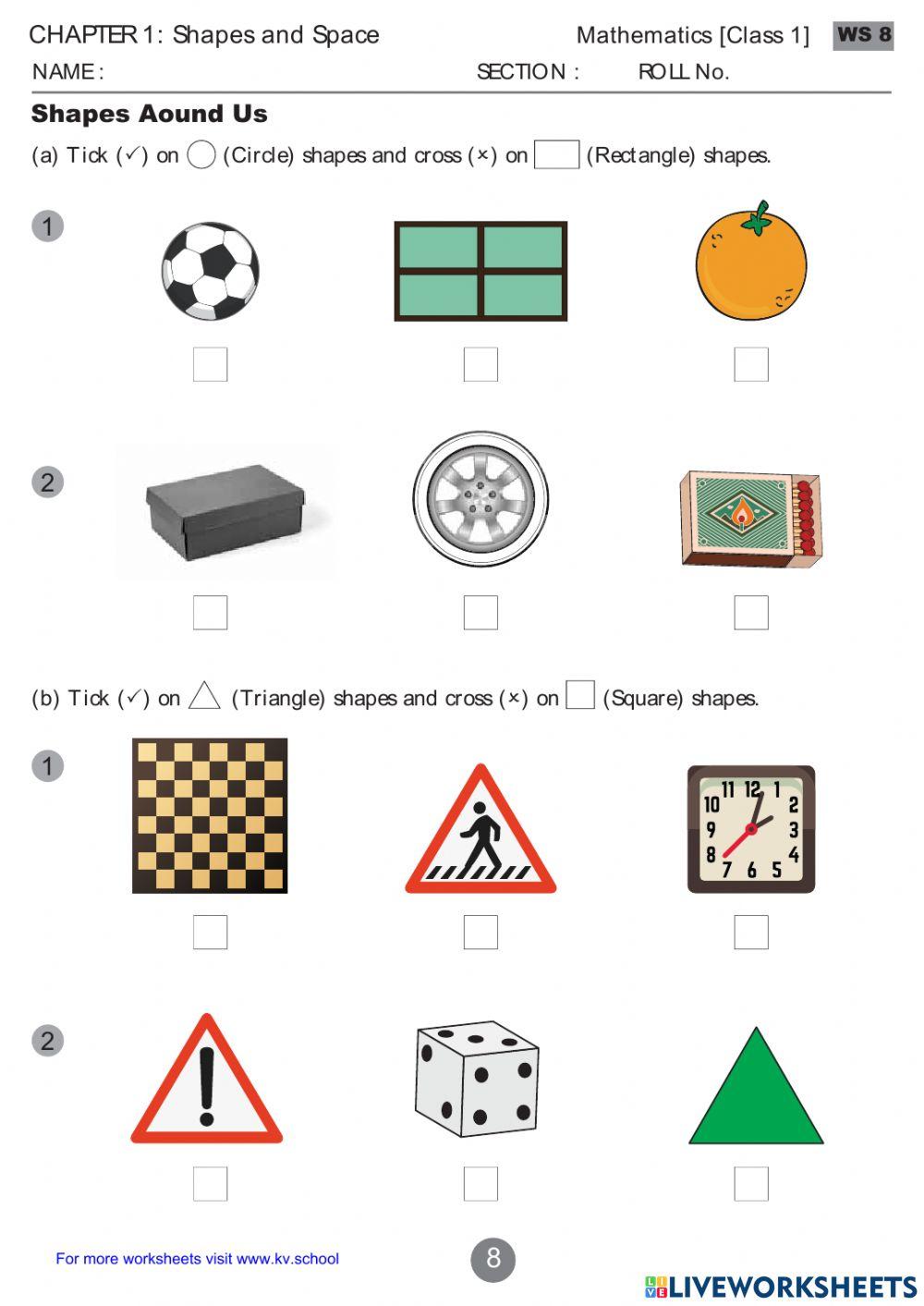 Shapes and Space online exercise | Live Worksheets