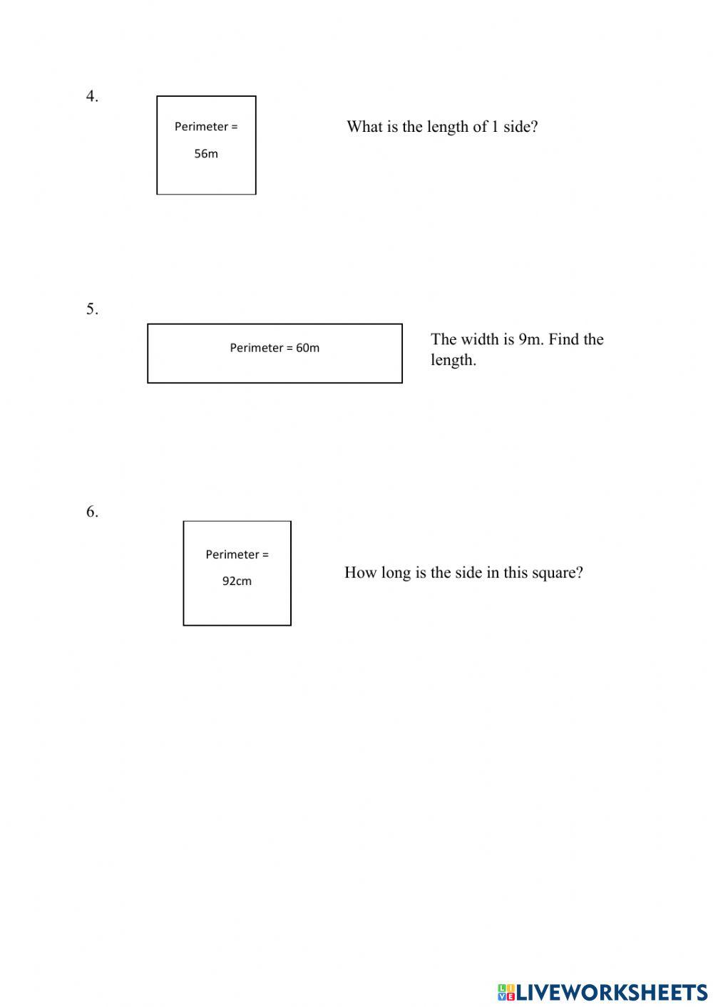 Finding Missing… | Free Interactive Worksheets | 1927668