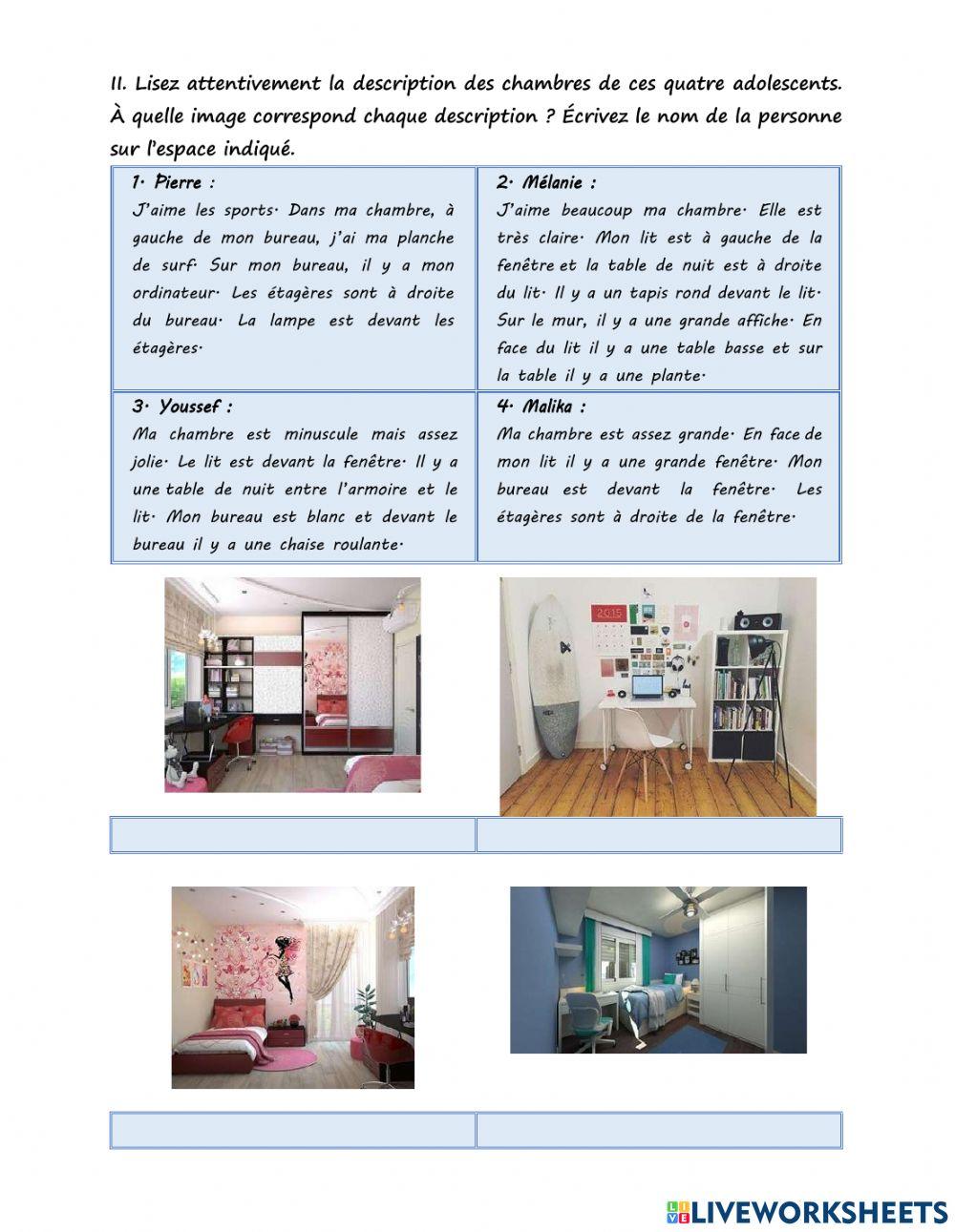 Vocabulaire de la maison online exercise for | Live Worksheets