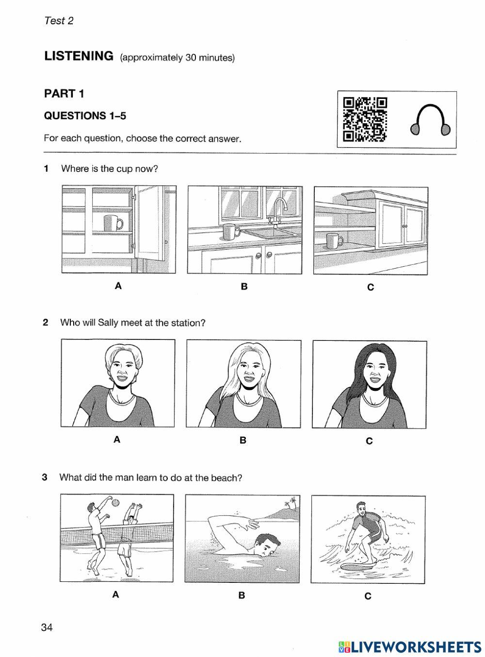 Ket Listening 2 1976608 La Dieu Linh Liveworksheets