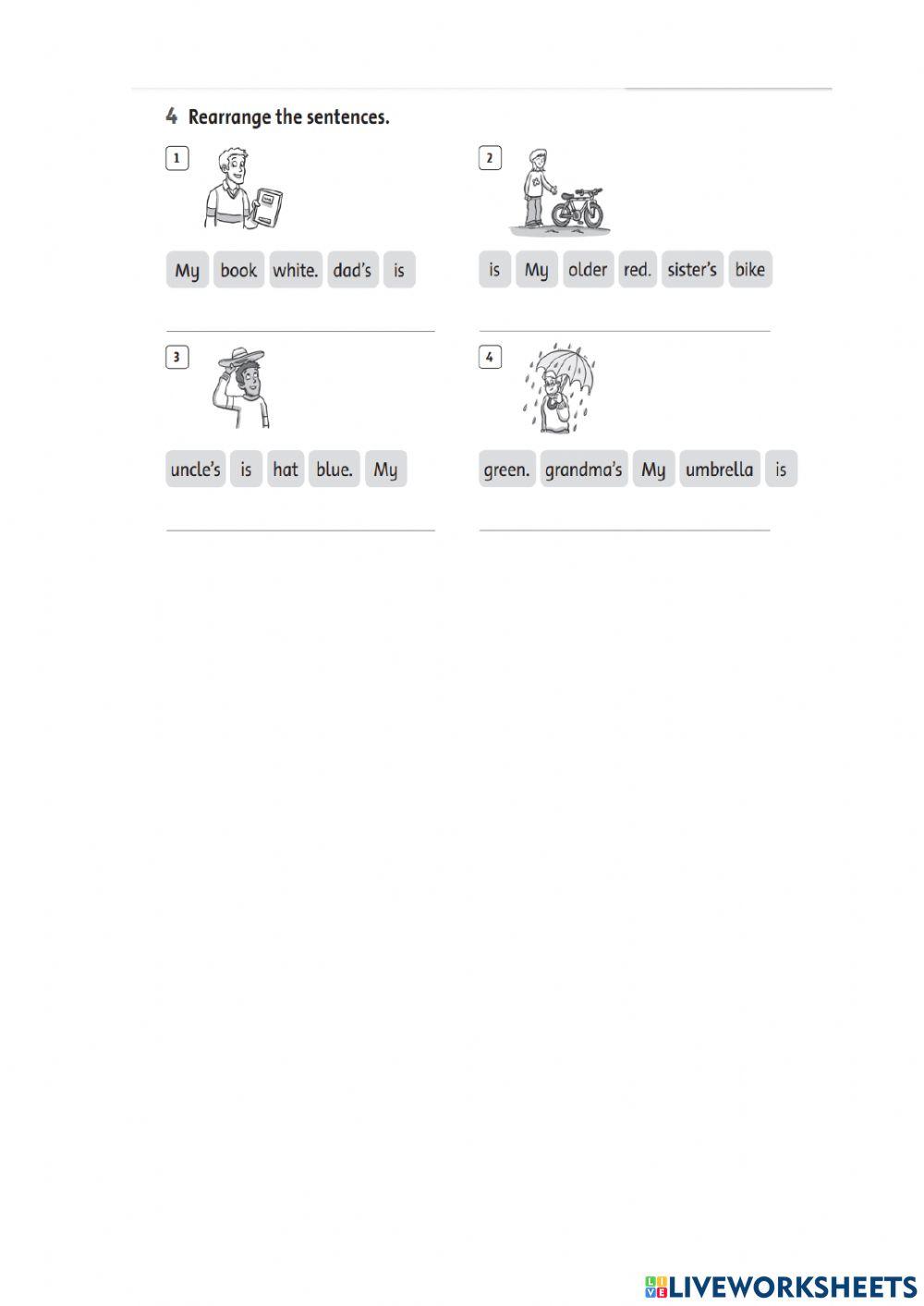 Family online exercise for Grade 1 | Live Worksheets