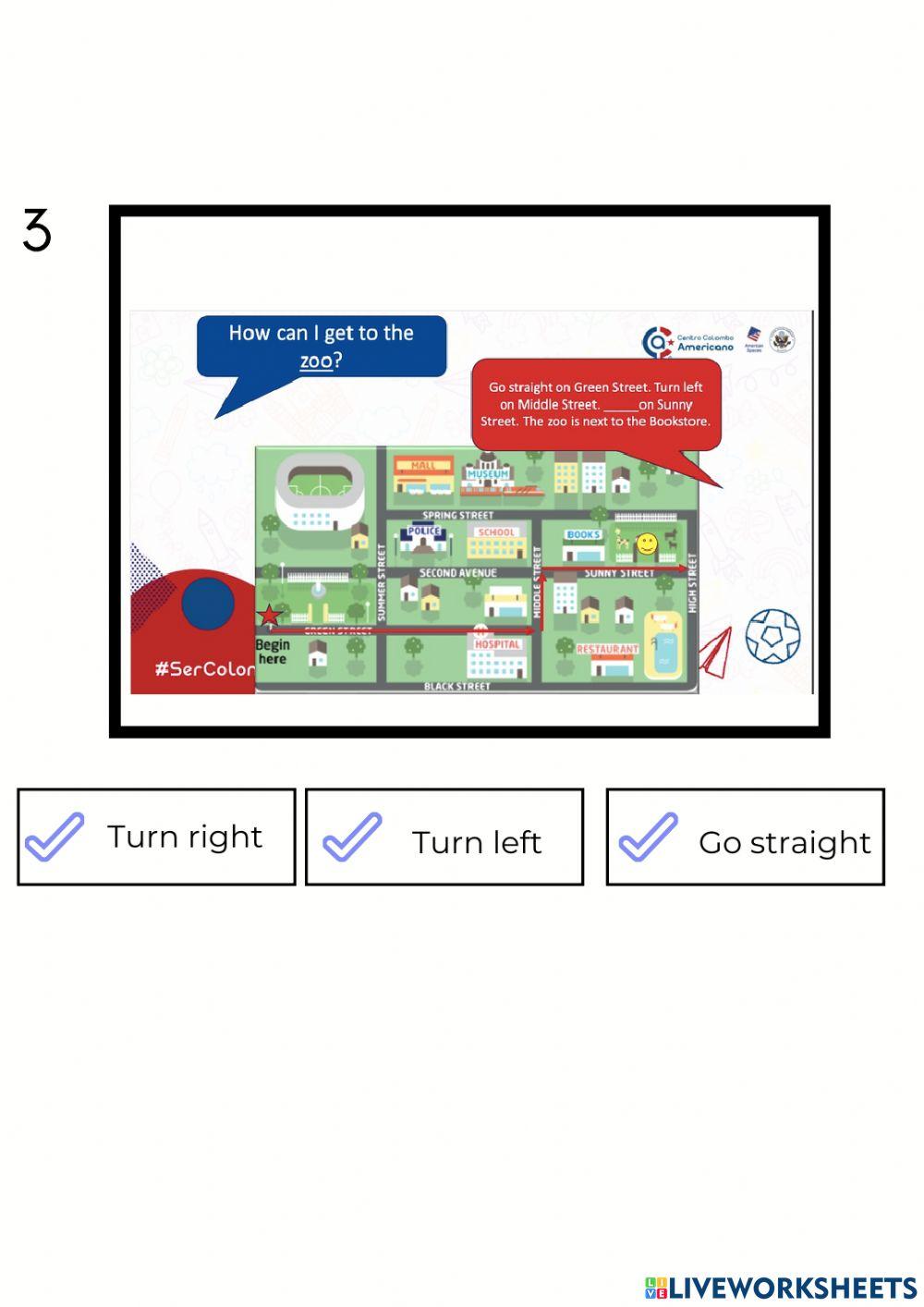 Directions | Free Interactive Worksheets | 1977409