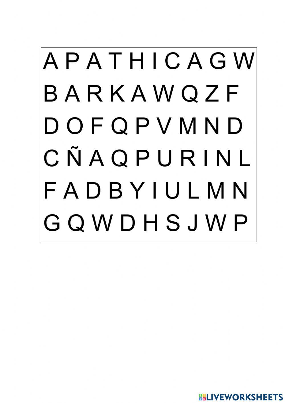 Word search puzzles exercise for grade 3 | Live Worksheets