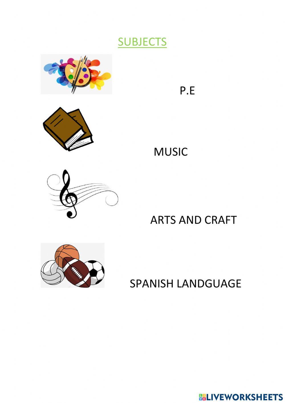 Subjects 1977765 | helenatillas | LiveWorksheets