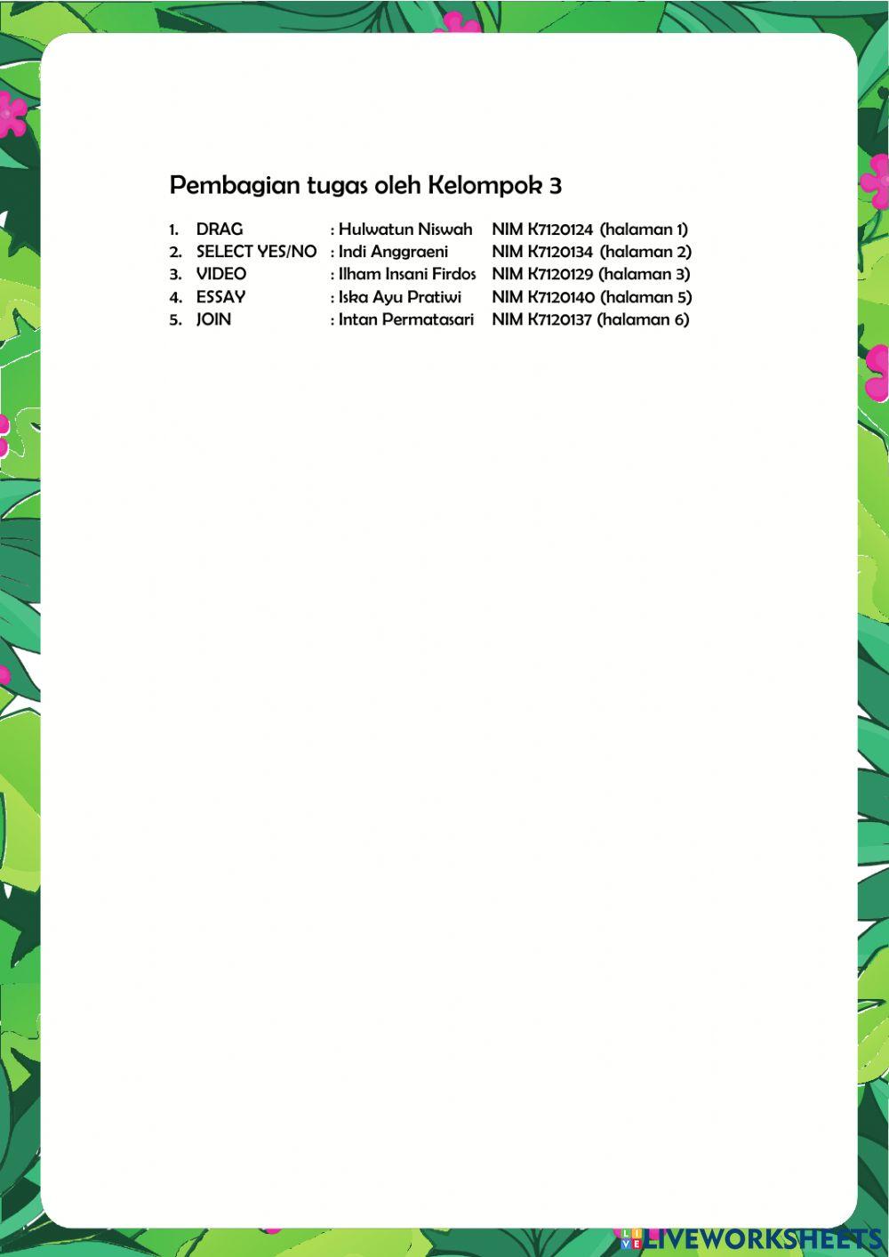 LKPD Kelas IV Tema 4 Sub Tema 2 worksheet | Live Worksheets