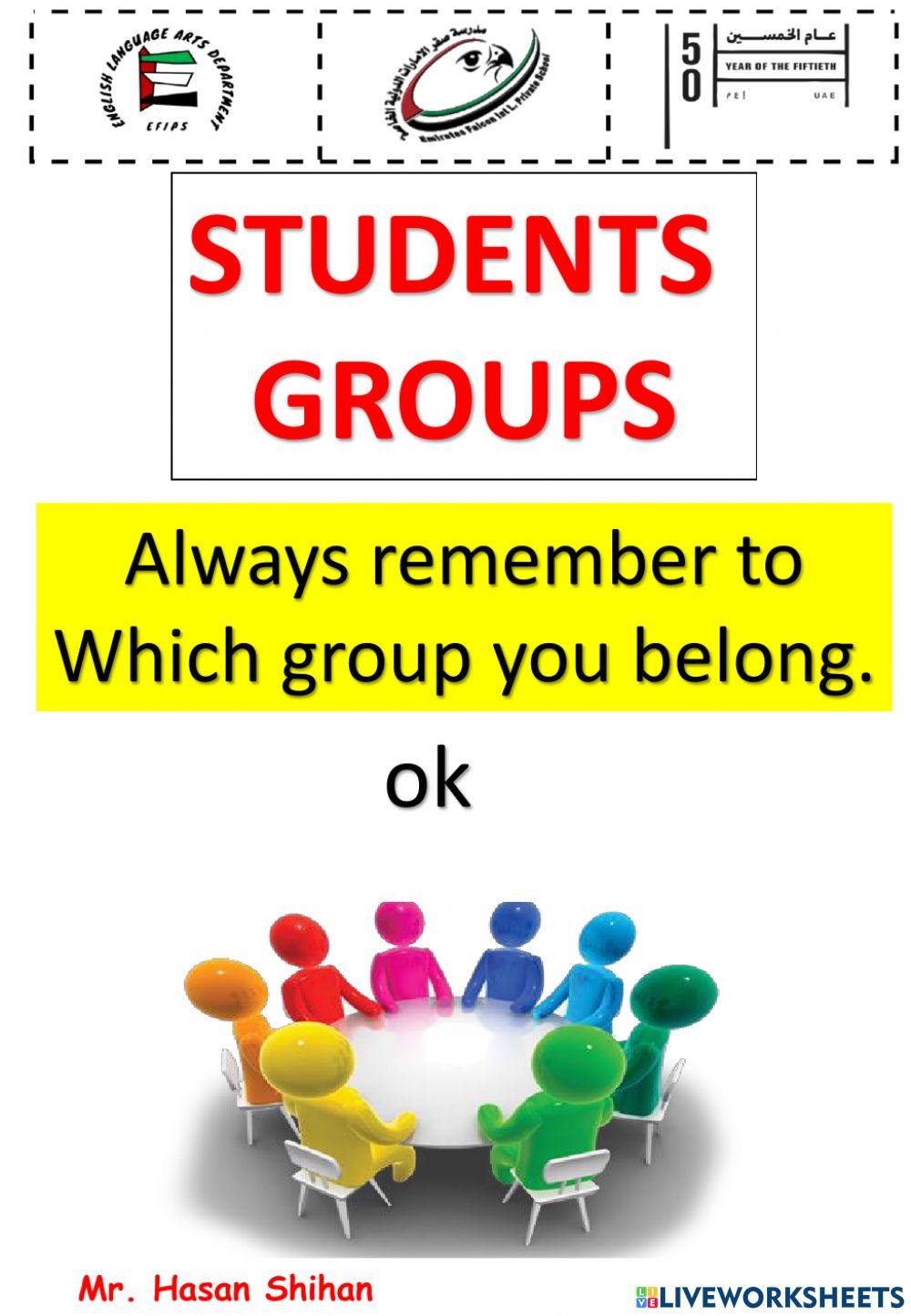Grade 6 groups worksheet | Live Worksheets