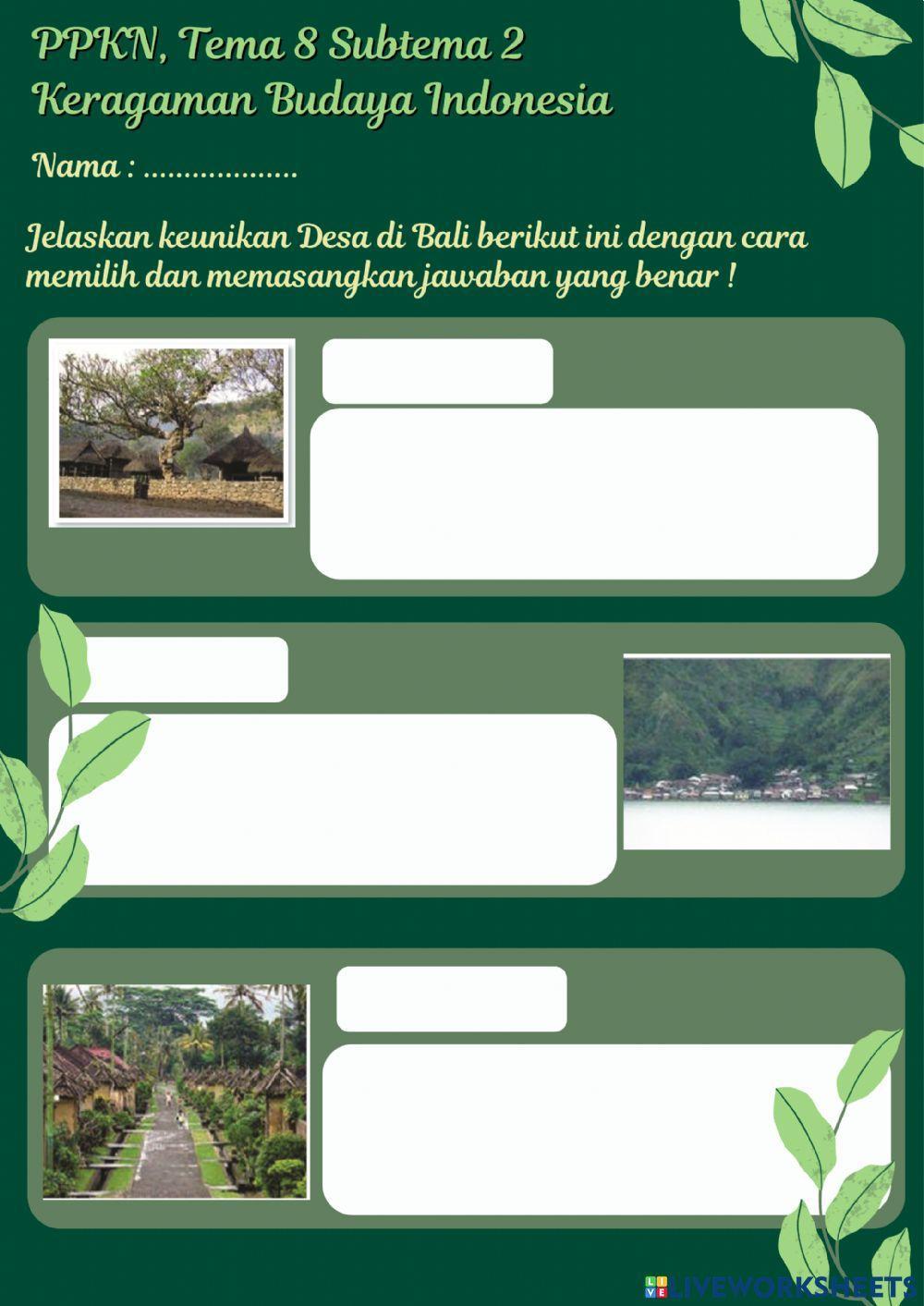 PPKN Tema 8 Subtema 2 kelas 5 worksheet | Live Worksheets