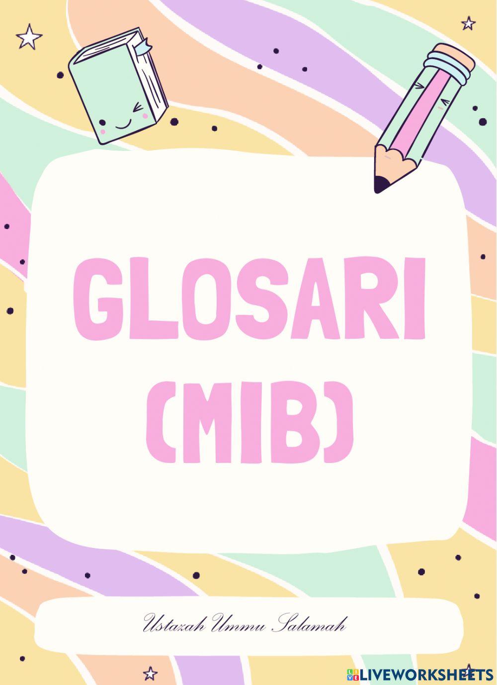 Glosari activity | Live Worksheets
