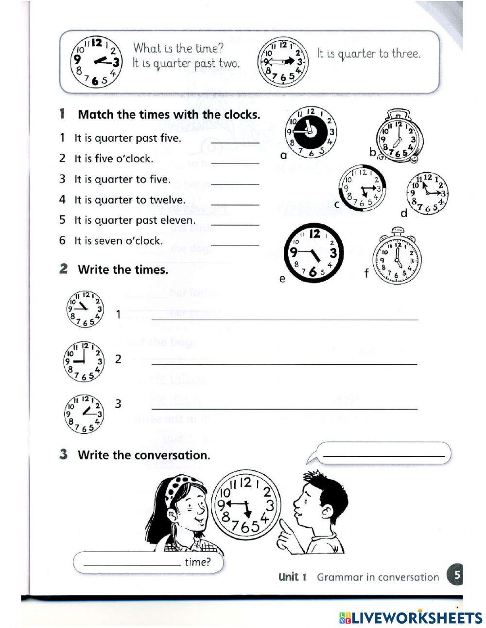 Unit 1 online exercise for 1 | Live Worksheets