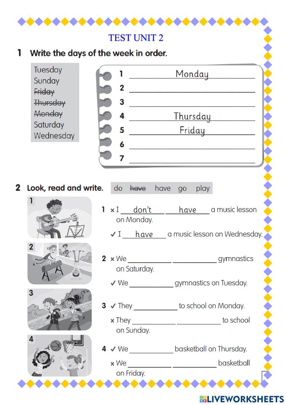 1992522 | Days of the week Test | Natalie Poe