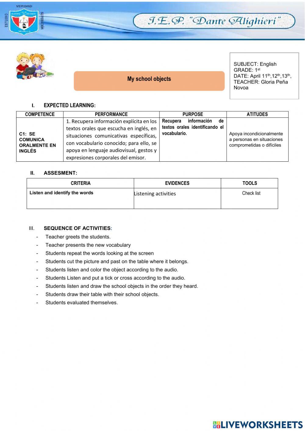 1ro worksheet | Live Worksheets