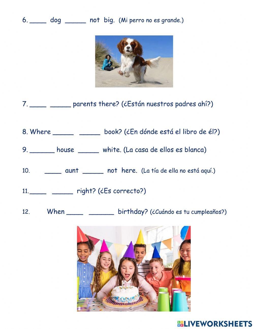 (5) Present Simple with verb to be worksheet | Live Worksheets