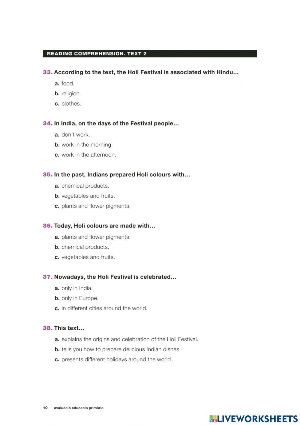 Cbp reading 15 n2 worksheet | Live Worksheets