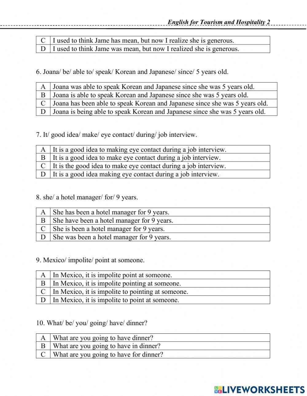 Midterm Revision | Live Worksheets