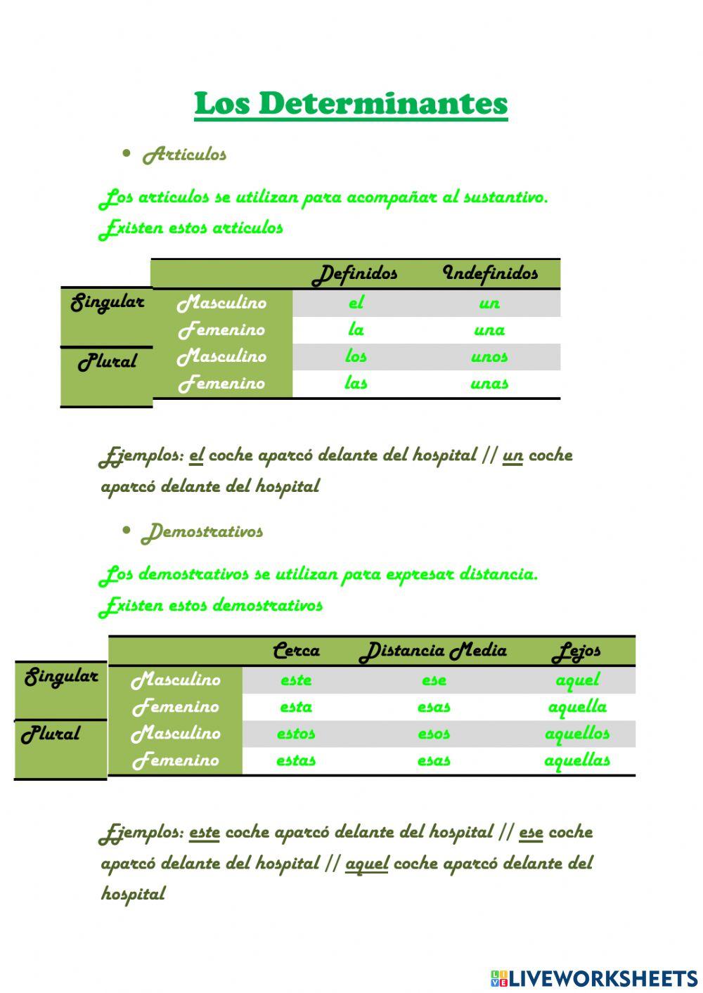 Los determinant… | Free Interactive Worksheets | 5338777