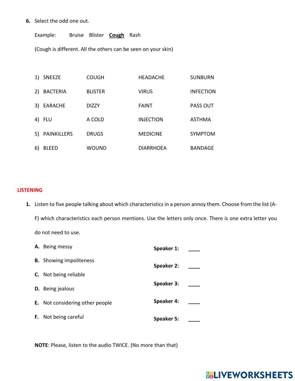 B2 QUIZ - Units 1 - 2 | ruthboj | Live Worksheets