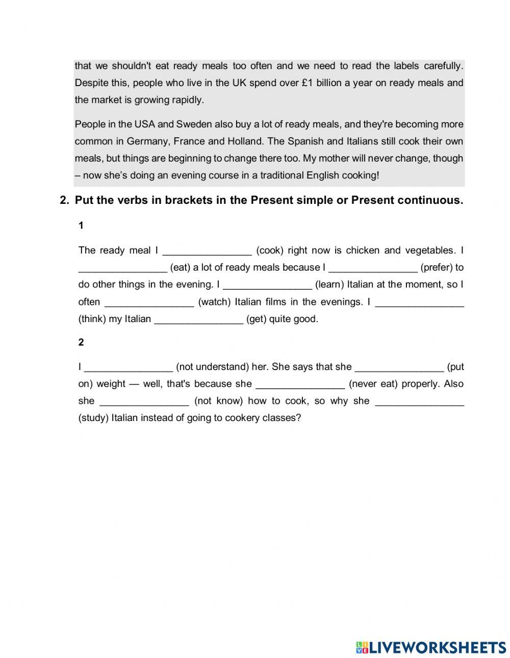 1993860 | IN THE KITCHEN Lesson preparation