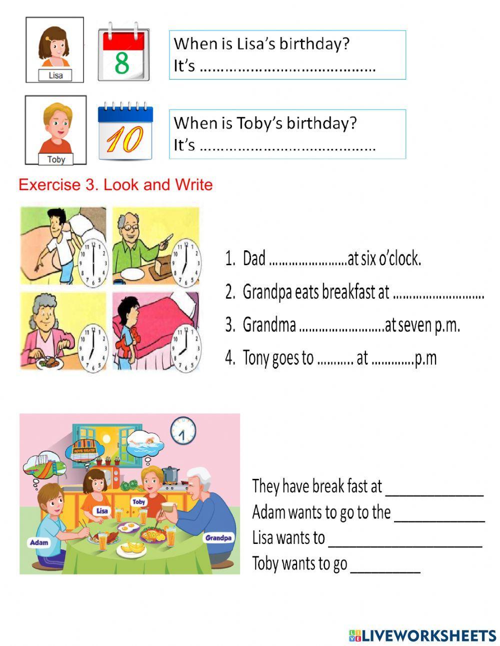 Time - smart start 4 - review 2 worksheet | Live Worksheets
