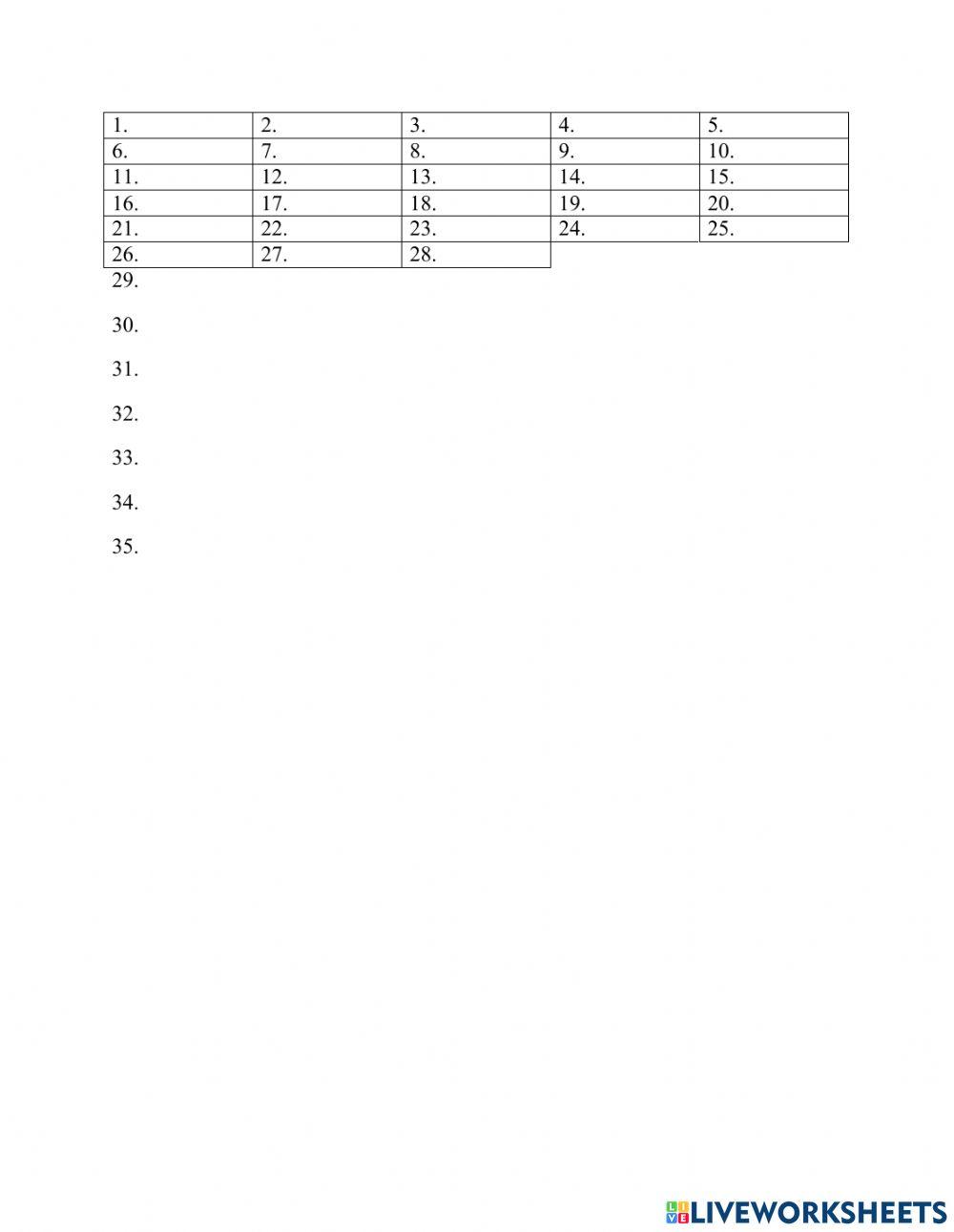 Mock test worksheet for grade 8 | Live Worksheets