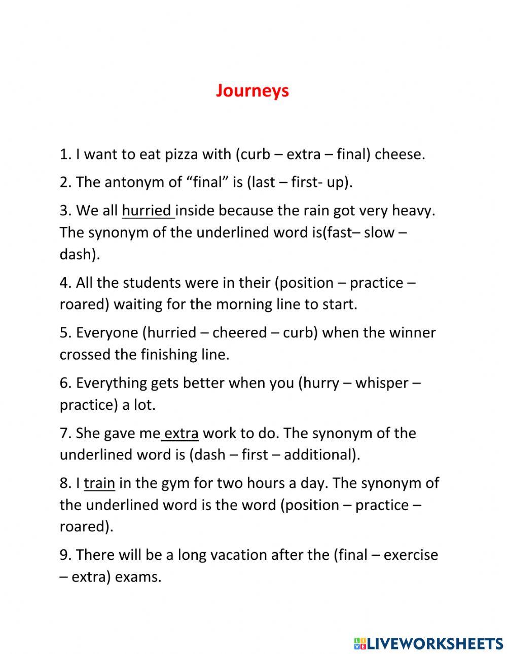 Quiz 2 online activity for grade | Live Worksheets