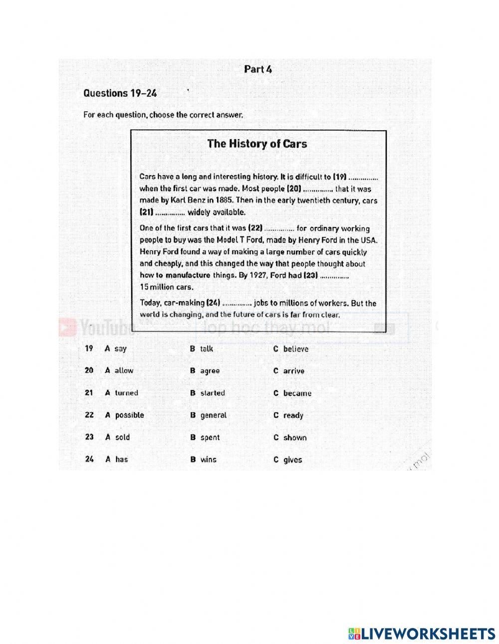 A2 Key Collins … | Free Interactive Worksheets | 3605828