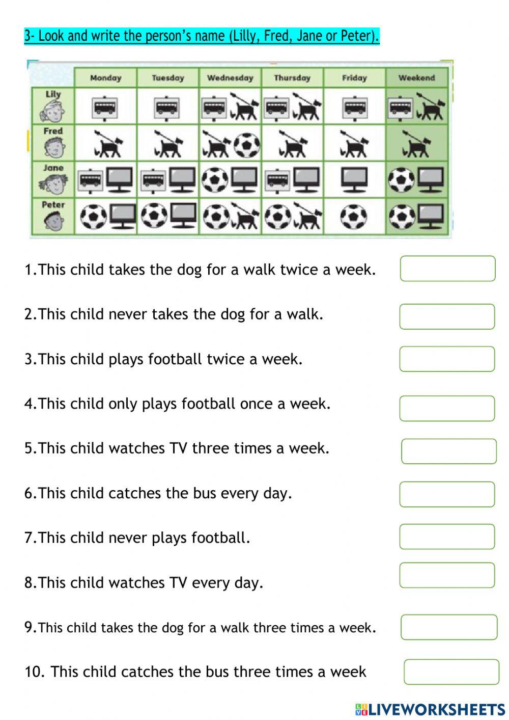 Starters online exercise for starters | Live Worksheets