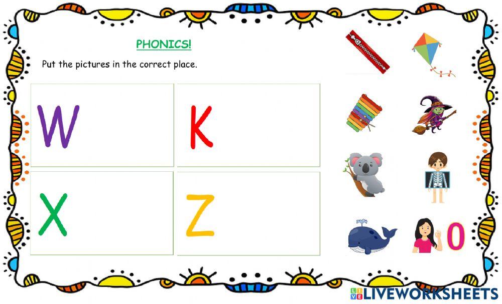 Phonics online exercise for Kinder | Live Worksheets