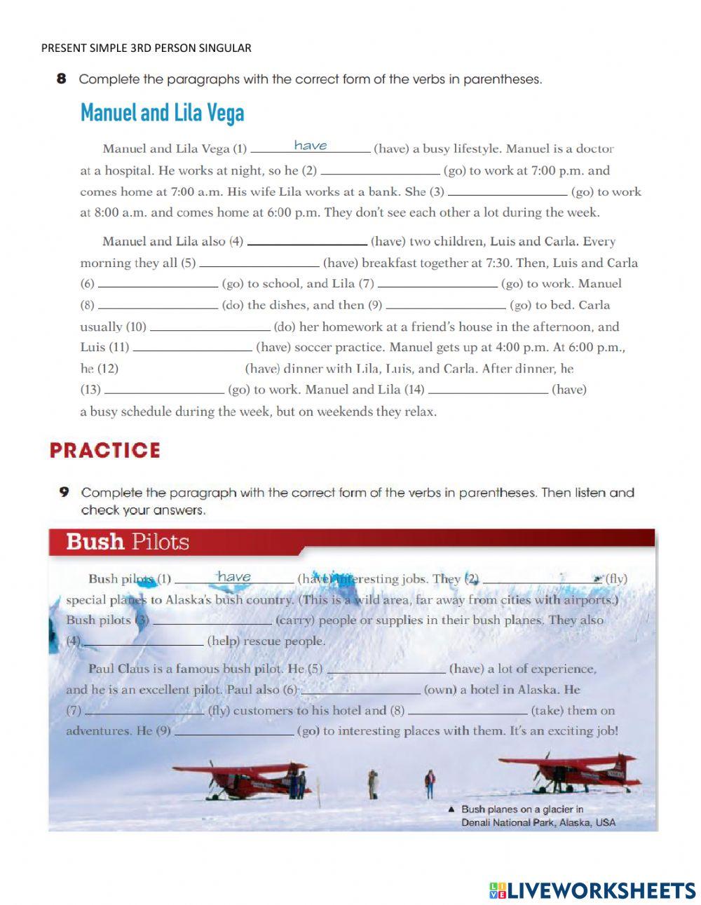 Present simple … | Free Interactive Worksheets | 1995281