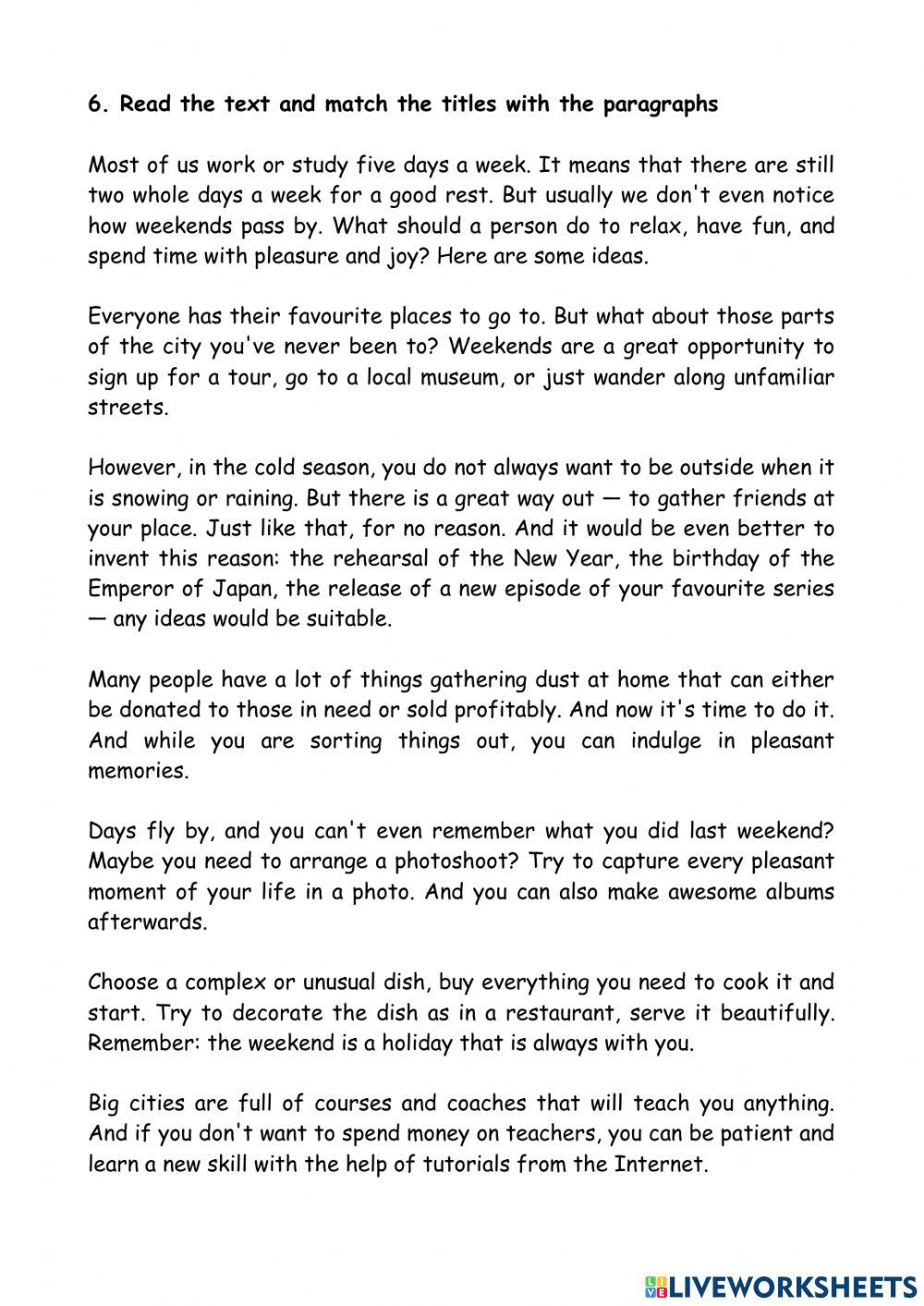 Spotlight 10 Module 7 online exercise for 10-11 | Live Worksheets