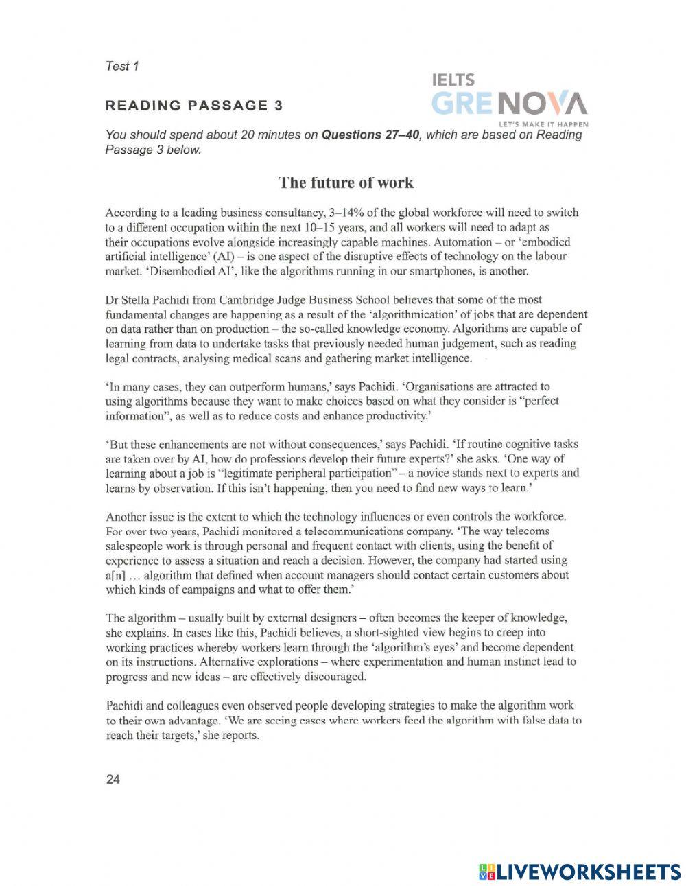 Foundation reading online worksheet | Live Worksheets