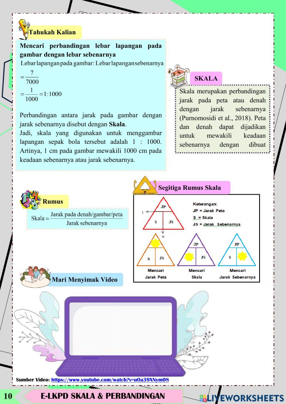Skala dan Perba… | Free Interactive Worksheets | 1996169