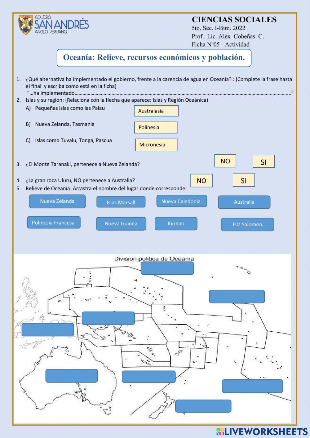 Oceanía: Relieve y RR NN, otros 1996174 | alexcobe1