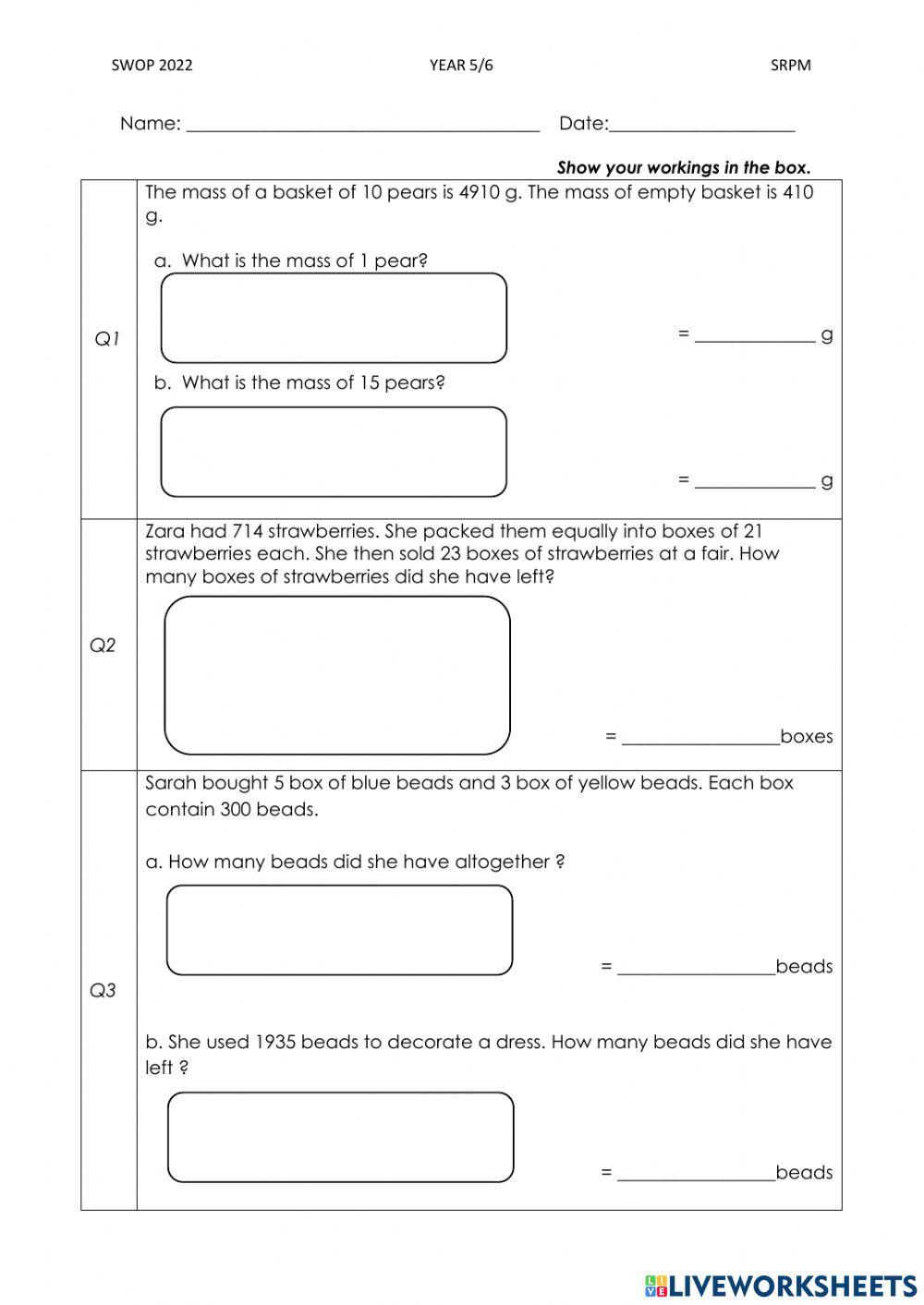 6863634 | SWOP YEAR 5-6 | ShukerynahAhmad