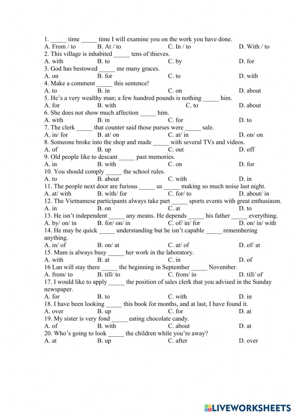 English 11 interactive activity | Live Worksheets