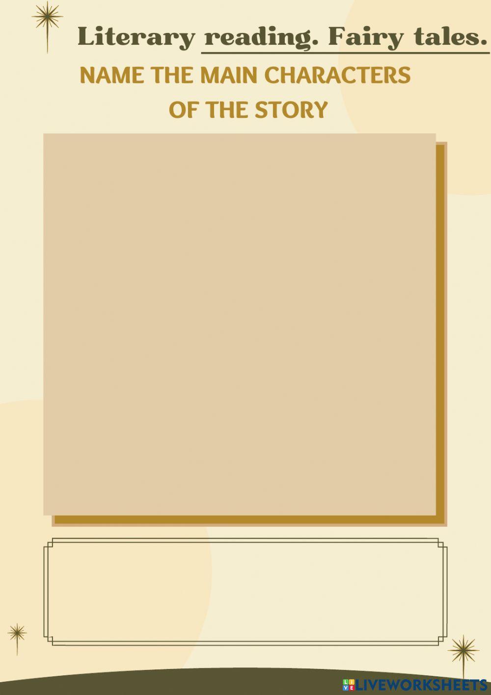 Literary reading. Fairy tales. activity | Live Worksheets