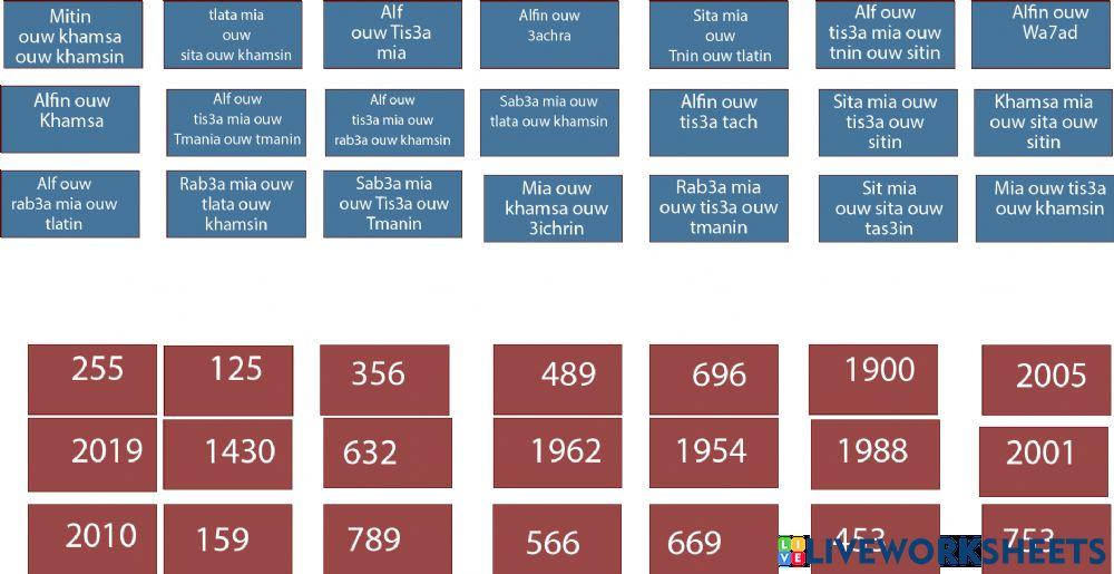 Numbers 3 activity | Live Worksheets