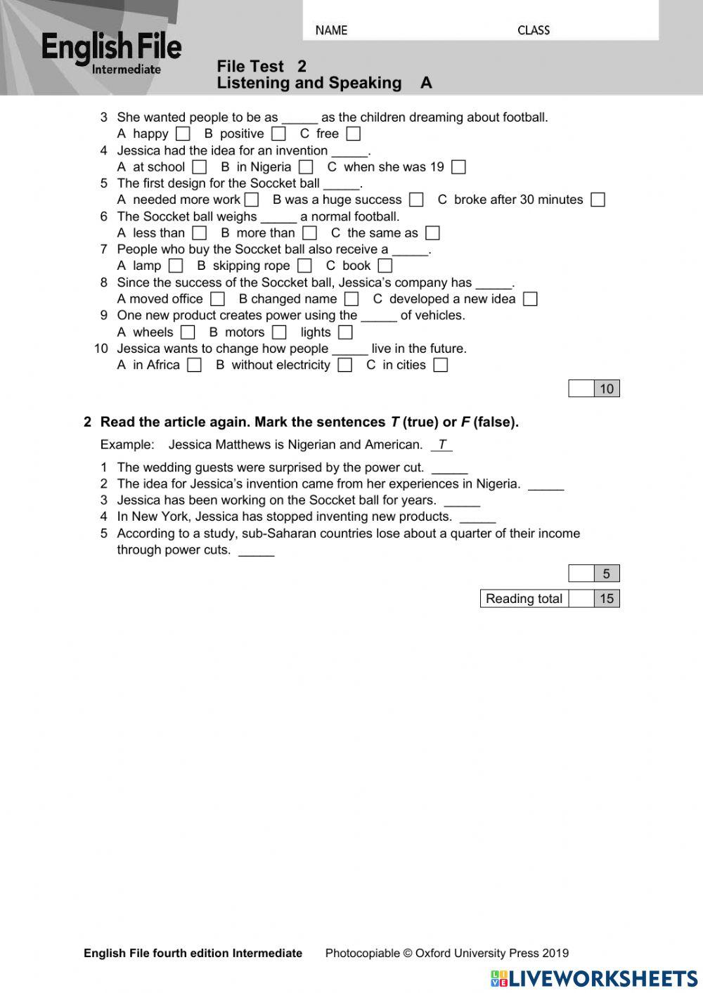 English File 4t… | Free Interactive Worksheets | 3581490