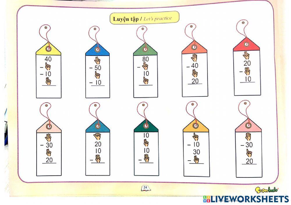 Bài luyện tập tay trái worksheet | Live Worksheets