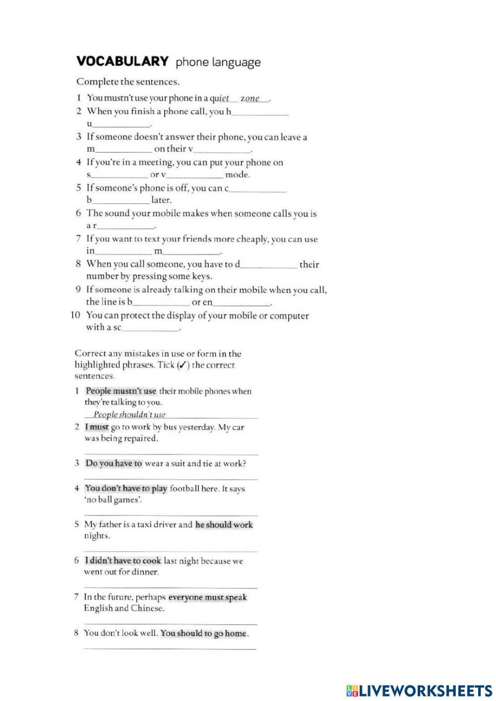 1997906 | Modal verbs | Eldana | LiveWorksheets