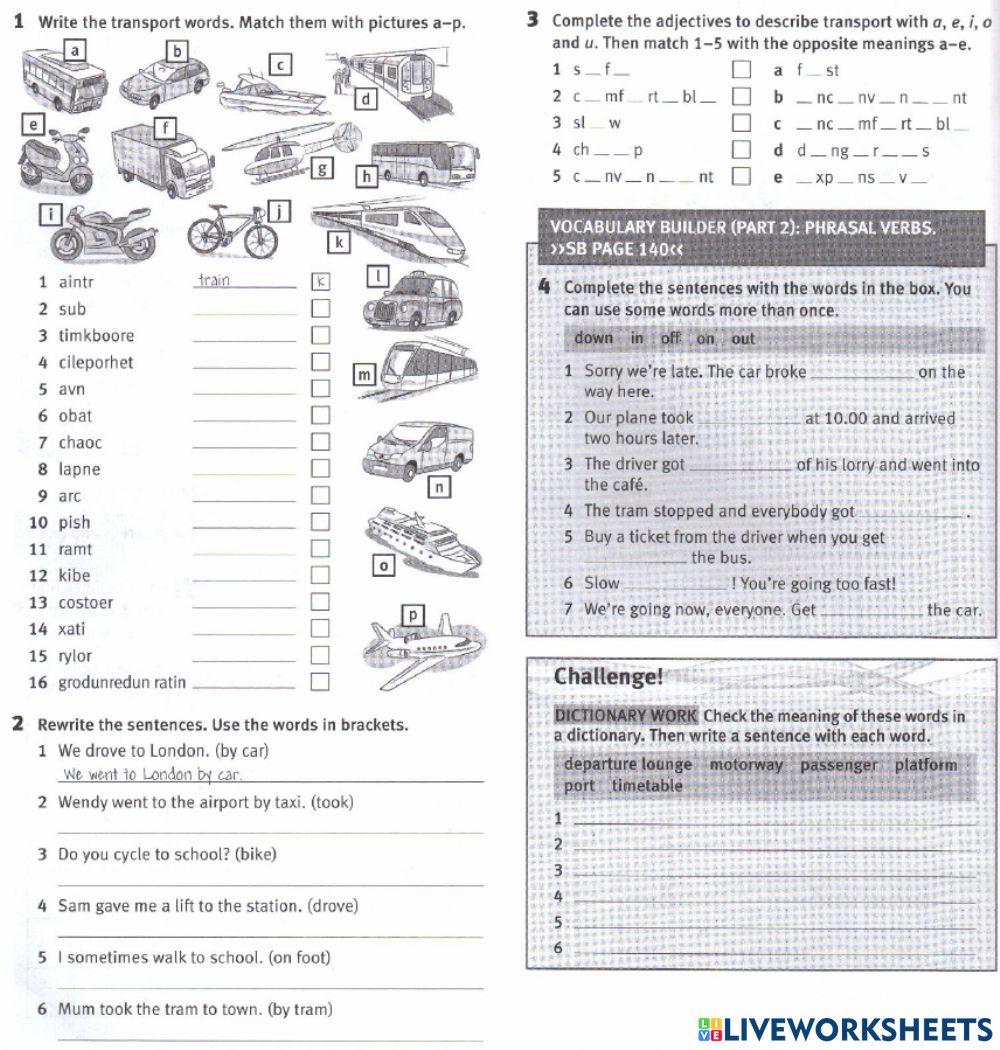 Sol - Elem Unit 10A worksheet | Live Worksheets
