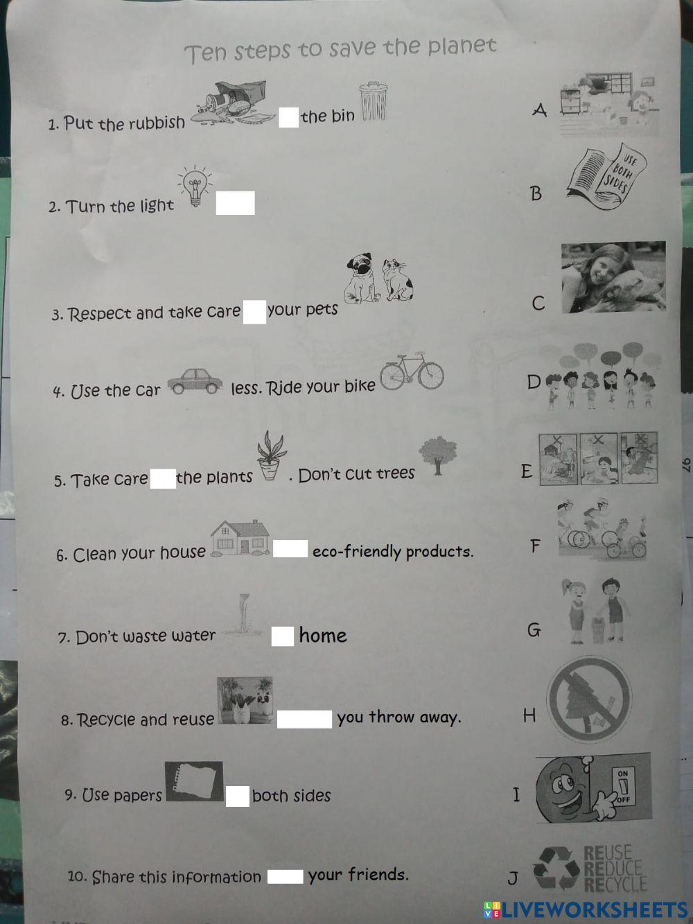 Go Green 1998382 | Zapata_Lu | Live Worksheets