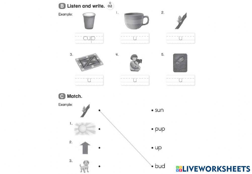 Sound U blending | Free Interactive Worksheets | 1998399