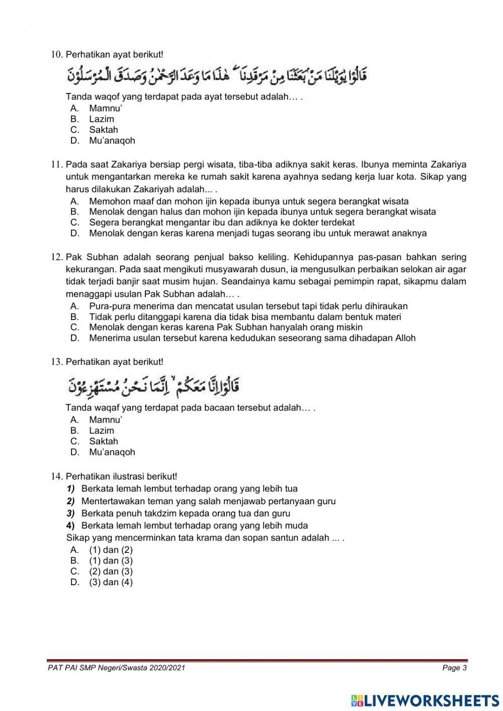Toleransi free online activity | Live Worksheets