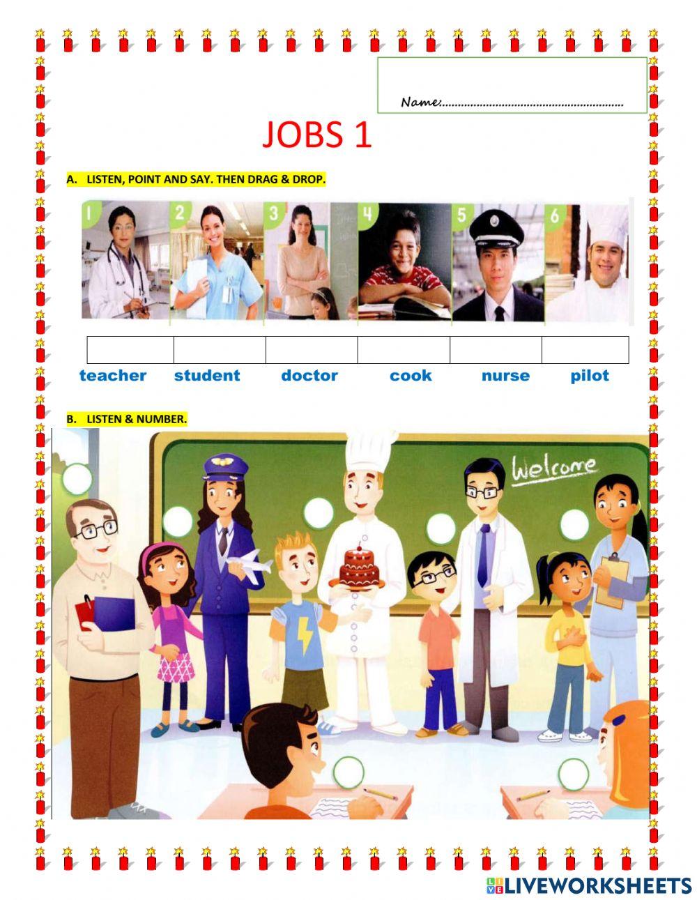 Jobs 1 1998550 | JessicaHa | Live Worksheets