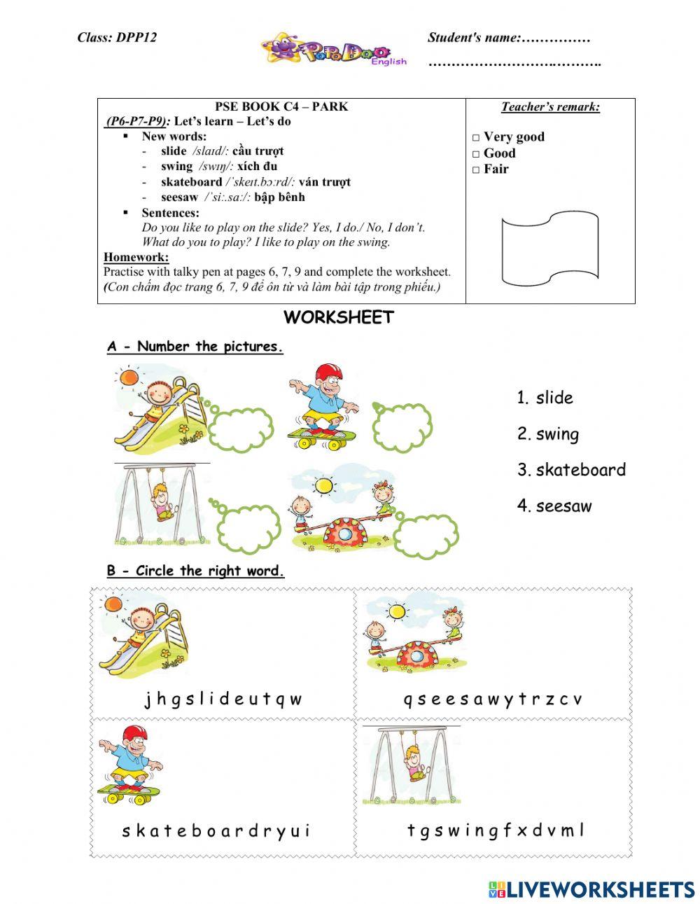 Pse c4 - p6,7,9 worksheet | Live Worksheets