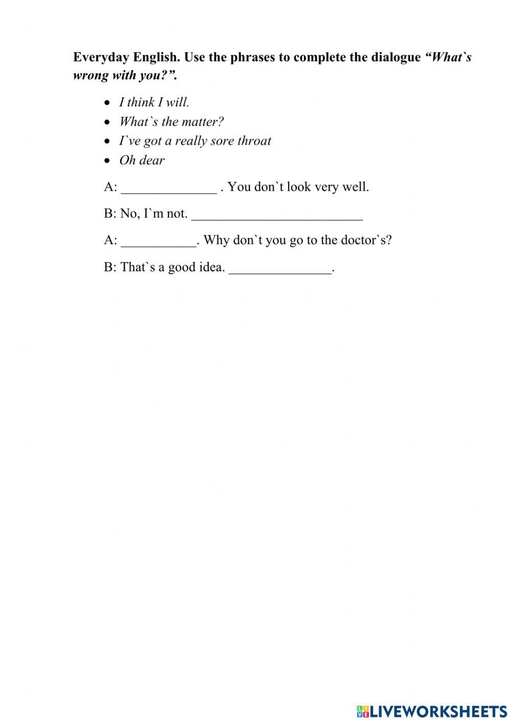 Health - 2 the 7th grade online exercise for | Live Worksheets